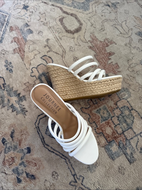 Journee Collection | Shoes | Journee Collection White Espadrille Wedge ...